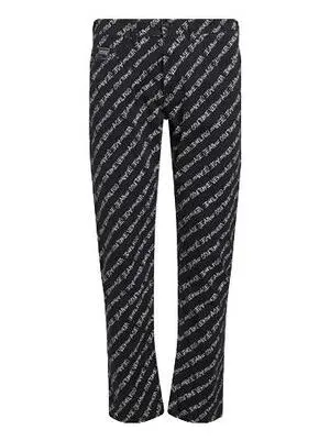 Versace Logo Print Tapered Jeans - Black