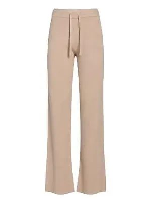 JJXX BY JACK & JONES Ribbed Knit Drawstring Waist Pants - Beige
