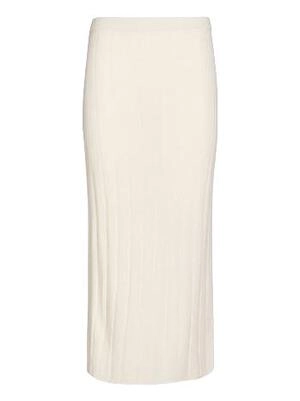 VICOLO Ribbed-knit Midi Pencil Skirt - Ivory