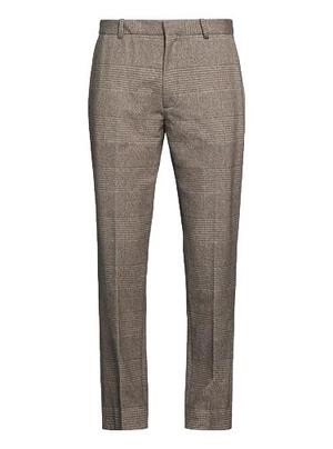 CIRCOLO 1901 Glen Plaid Cotton Blend Tailored Pants - Khaki