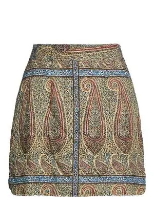 Antik Batik Paisley-print Quilted Cotton Mini Skirt - Beige