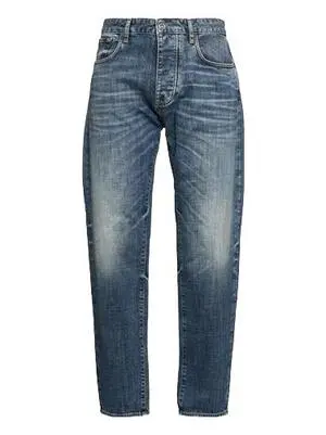 Armani Exchange Relaxed Fit Straight Leg Jeans - Blue