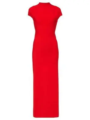 Alaïa Cutout Jersey Maxi Dress - Red