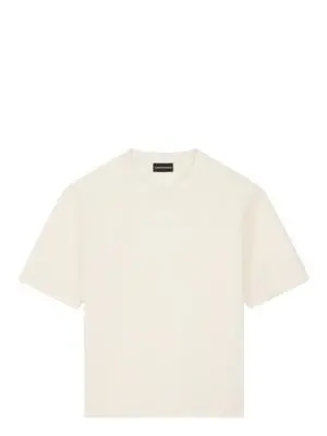 Emporio Armani Seersucker Fabric T-shirt - White