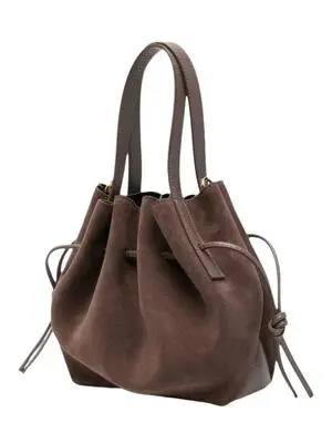 Yuzefi Drawstring Tote Bag - Brown