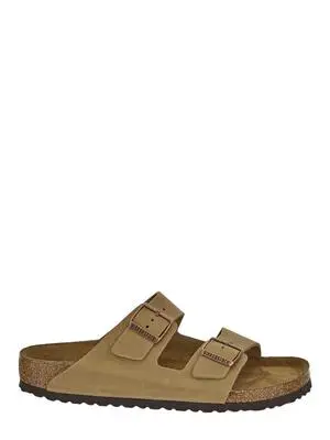 BIRKENSTOCK Arizona Buckle Detailed Slides - Brown