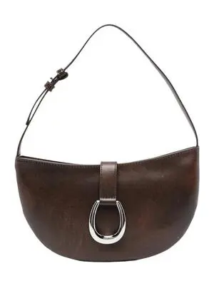 Staud Harlow Leather Shoulder Bag - Black