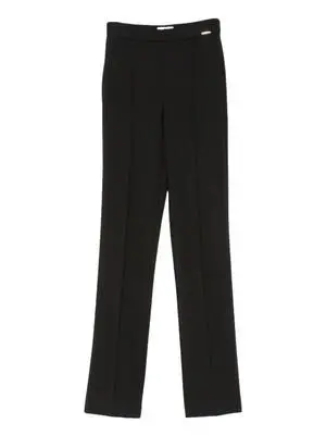 Elisabetta Franchi Tailored Trousers With Pressed Crease - Black