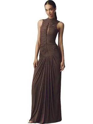 DEME BY GABRIELLA Ruched Column Maxi Dress - Coco