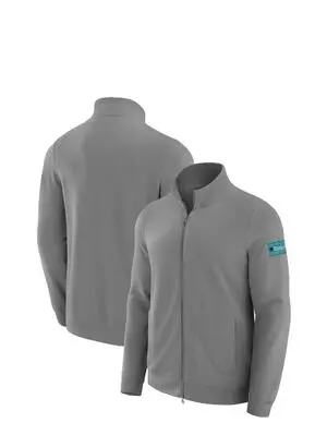 J. PALMER Miami Dolphins Qb1 Full-zip Sweatshirt - Graphite