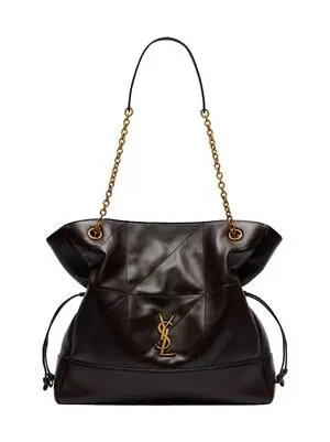 Saint Laurent Jamie Medium Leather Tote Bag - Brown