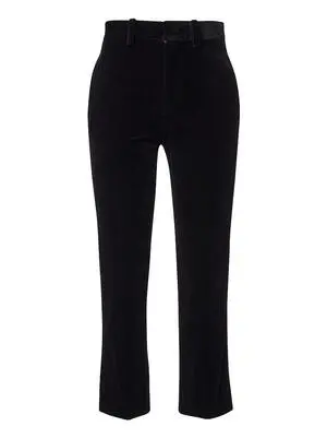 Isabel Marant Étoile Roaya Cotton Velvet Straight Pants - Black