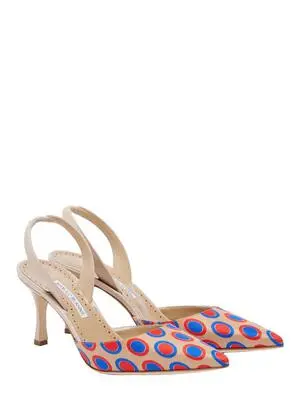 Manolo Blahnik Carolyne Polka-dot Slingback Pumps - Multicoloured
