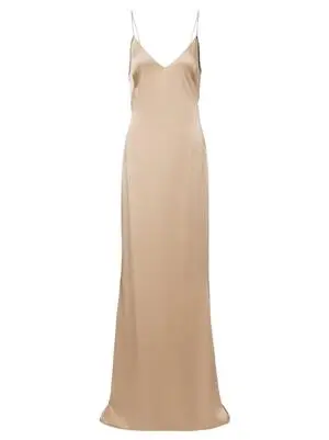 TOM FORD Embellished Satin Gown - Beige