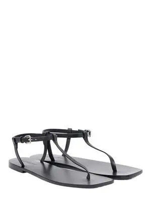 A.emery Clara Leather Thong Sandals - Black
