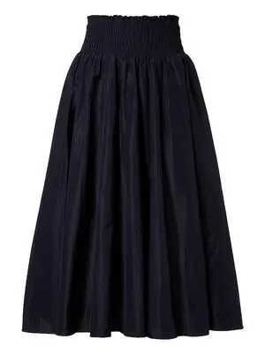 PATOU Shirred Midi Skirt - Blue