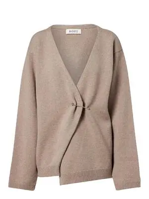 RÓHE Wool And Cashmere Wrap Cardigan - Beige