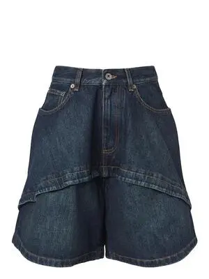 Loewe Paneled Denim Bermuda Shorts - Blue