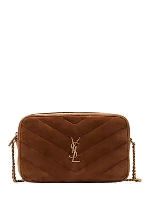 SAINT LAURENT Saint Laurent Loulou Medium Suede Camera Bag