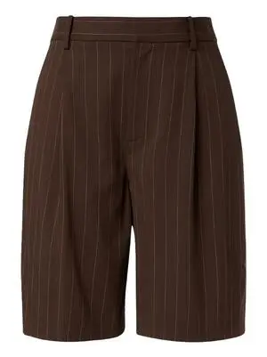 Ralph Lauren Striped Wool Shorts - Brown