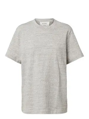 RÓHE Mouliné Cotton Jersey T-shirt - Grey