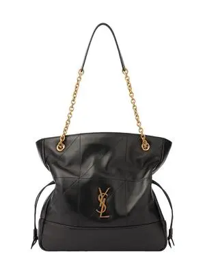 Saint Laurent Jamie Small Leather Tote Bag - Black