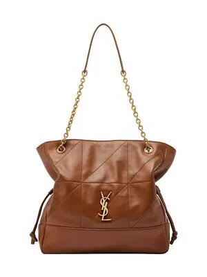 Saint Laurent Jamie Small Leather Tote Bag - Brown