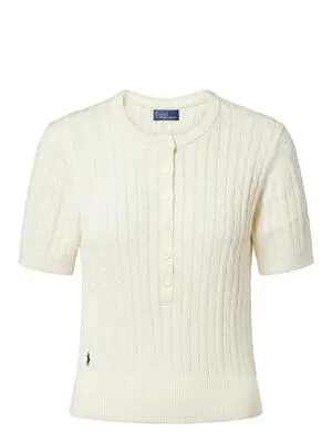 Polo Ralph Lauren Polo Ralph Lauren Cable-Knit Cotton Sweater White