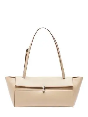 Savette Savette Symmetry Trapeze Leather Shoulder Bag Beige