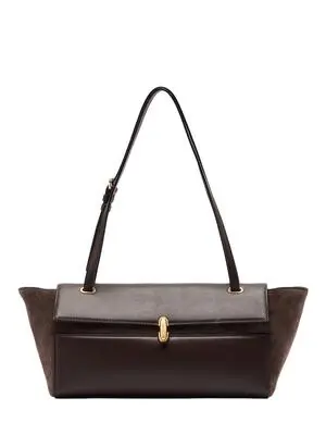 Savette Symmetry Trapeze Leather Shoulder Bag - Brown
