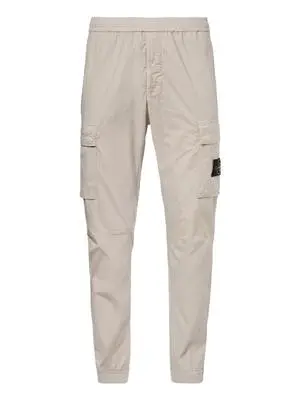 Stone Island Stone Island Compass Cotton-Blend Cargo Pants Grey