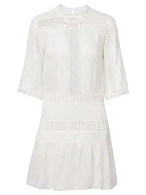 MARANT ETOILE Isabel Paige Open-knit Mini Dress - White