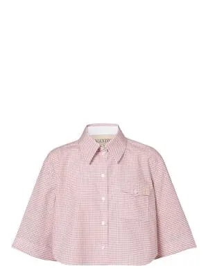 Valentino Garavani Vlogo Gingham Cotton Shirt - Pink