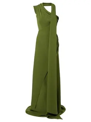 MARMAR HALIM Draped Bustier Gown - Green
