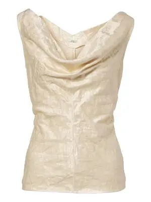 FFORME Sleeveless Cowl Neck Top - Beige