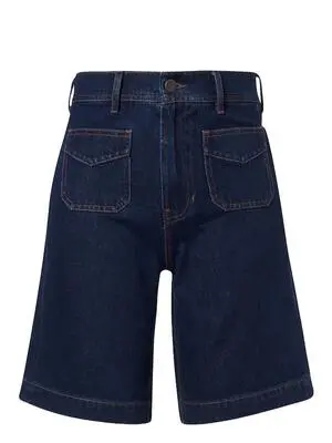 Veronica Beard Carter Denim Bermuda Shorts - Blue