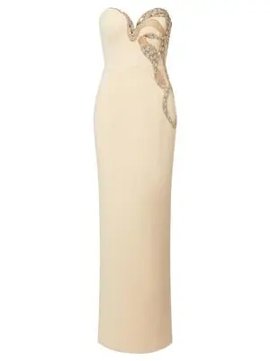 Rebecca Vallance Ayli̇n Embellished Crepe Bustier Gown - Yellow