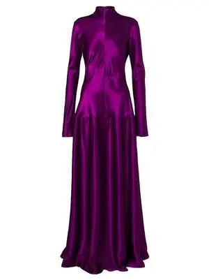 FFORME Satin Maxi Dress - Purple
