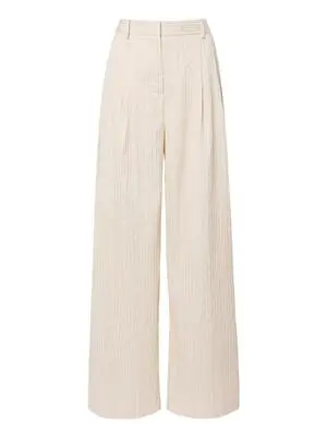 Simkhai Simkhai Grace Striped Wide-Leg Pants White