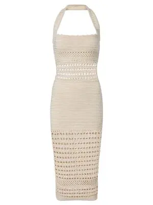 Retrofete Jaycee Crochet Cotton-blend Midi Dress - White