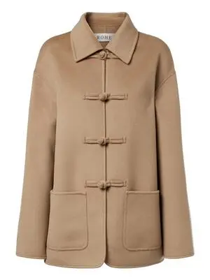 RÓHE Wool And Cashmere Jacket With Toggle Fastenings - Brown