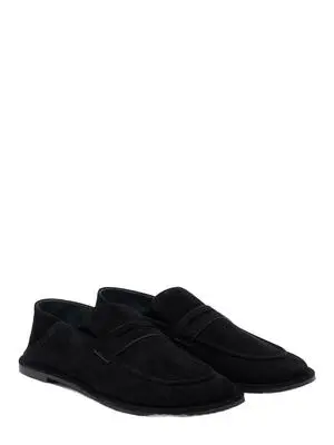 A.emery Clarence Suede Penny Loafers - Black