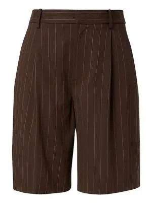 Ralph Lauren Striped Wool Shorts - Brown