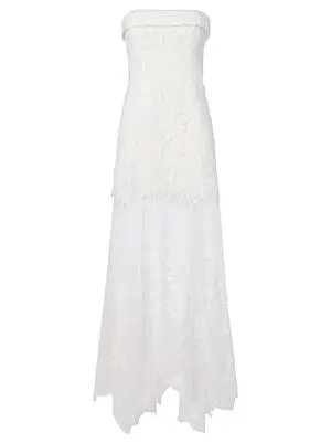 Simkhai Renis Organza Bustier Gown In Ivory - White