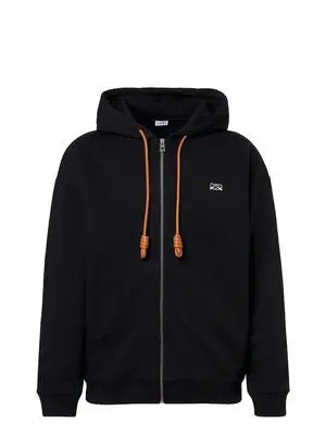 Loewe Double L Cotton Jersey Hoodie - Black