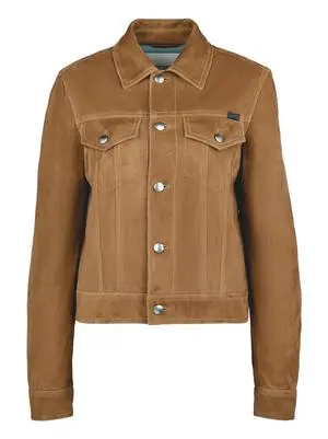 TOD'S Pashmy Suede Trucker Jacket - Brown