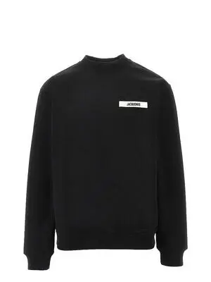 Jacquemus Grosgrain Logo Sweatshirt - Black
