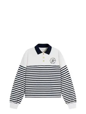 TOMMY HILFIGER Tommy Hilfiger Striped Collared Sweatshirt With Logo Detail