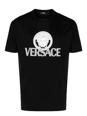 Versace Medusa Logo Print T-shirt - Black