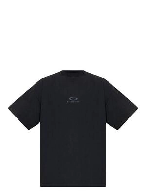 Balenciaga Loop Sports Icon Oversized Faded Washed T-shirt - Black